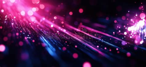 Abstract Light Trails With Bokeh Effects Vibrant Colors Dynamic Movement Glowing Particles