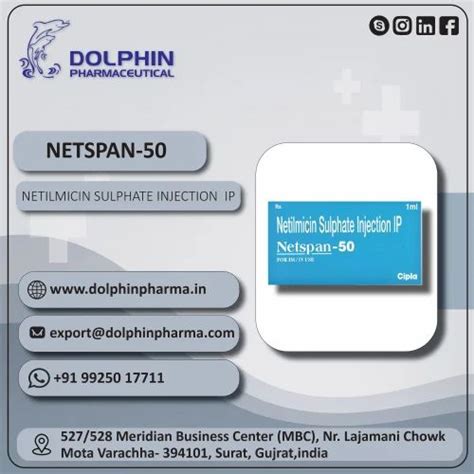 Netilmicin Sulfate Injection 50mg1ml At Rs 180vial In Surat Id Netilmicin Sulfate Injection 50mg1ml At Rs 180vial In Surat Id