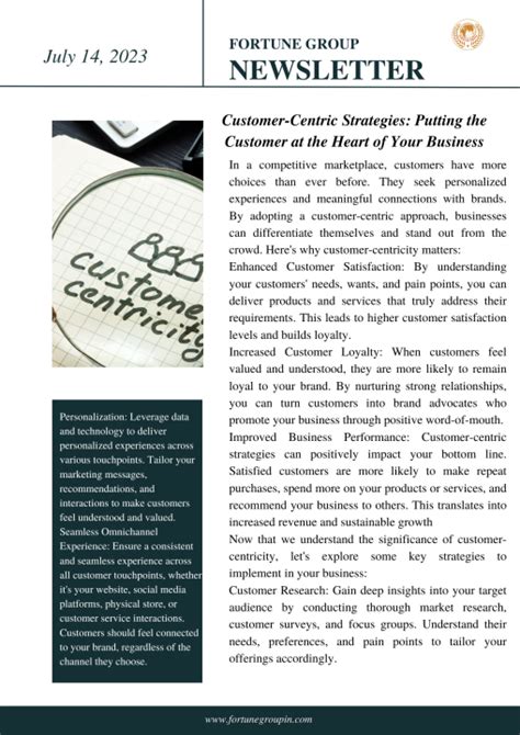 Customer Centric Strategies Putting The Customer At The Heart Of Your