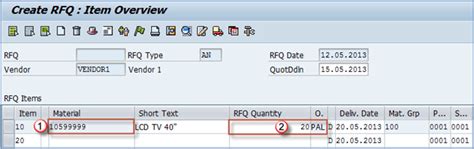 How To Create Rfq Request For Quotation In Sap Sap Academy