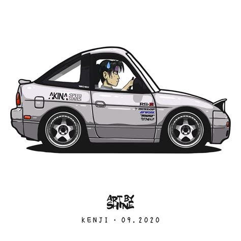 Did A Chibi Of Kenji In His 180sx I Plan To Do The Rest Of Speedstars
