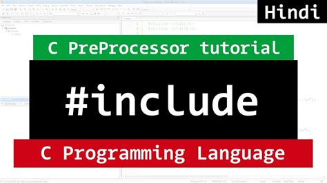 Include In Preprocessor Directive C Programming Video Tutorial In