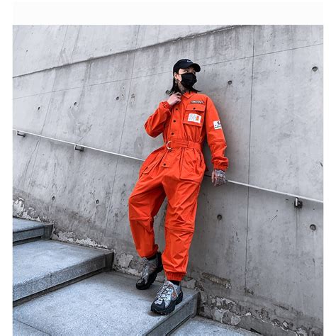 Mua Set Jumpsuits Áo Liền Quần Túi Hộp Dài Tay Có Tách ống Rời Phối Dây