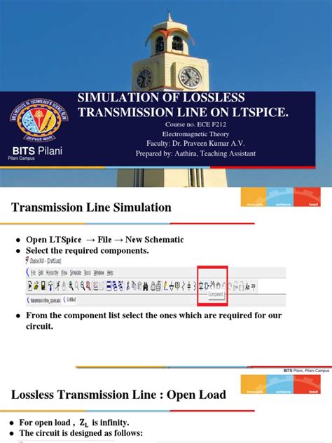 Simulation Of Lossless Transmission Lines Using Ltspice Modeling Open