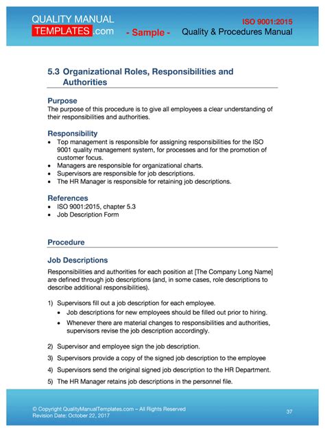 Quality And Procedures Manual Fill Online Printable Fillable Blank Pdffiller