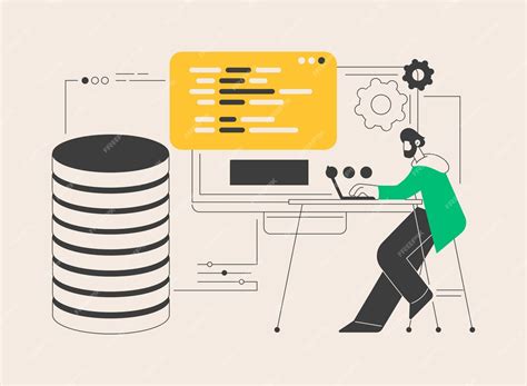 Иллюстрация векторной абстрактной концепции программирования больших