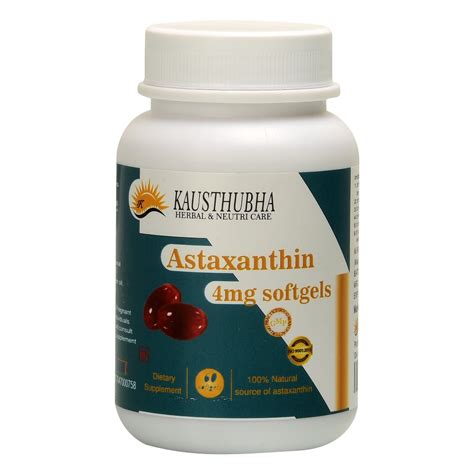 4mg Astaxanthin Capsules For Hospital Packaging Type Bottle At