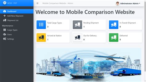 Mobile Cargo Track In Trace In PHP My SQL With Source Code
