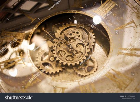 Antique Working Clock Mechanism Close Inside Stock Photo Shutterstock
