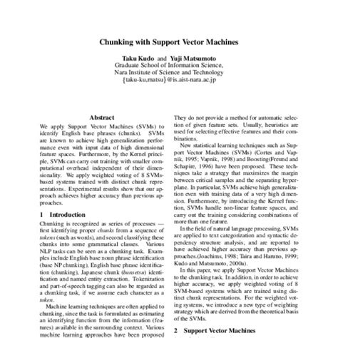 chunking with support vector machines acl anthology