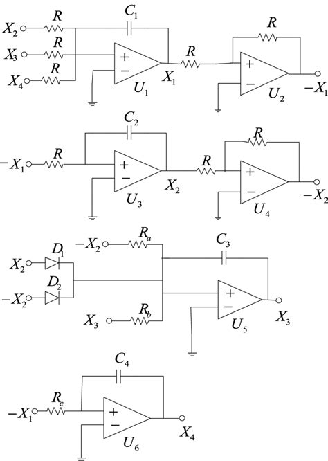 Circuit Realization Of The Complete Analogue Simulator For System 2 Download Scientific Diagram