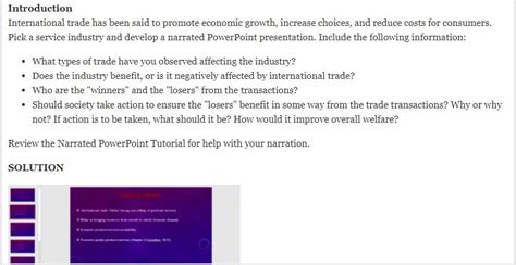 Solution Econ312n Week 8 Assignment Mini Presentation International Trade Modules Tutorials