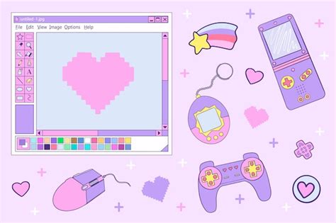 Premium Vector Retro User Interface With Graphic Editor Game Cartoon