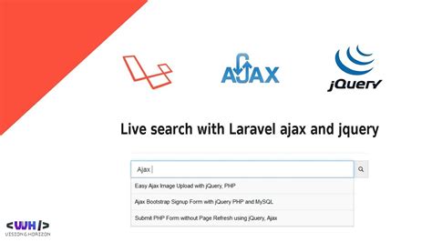 البحث التلقائي Live Search باستخدام Laravelajaxjquery Youtube