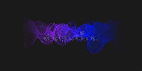 Abstract Wave Lines Dynamic Flowing Colorful Light Isolated On Black Background Vector