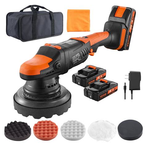 Vevor 20v Cordless Buffer Polisher 6 Brushless Polisher With 2pcs 4