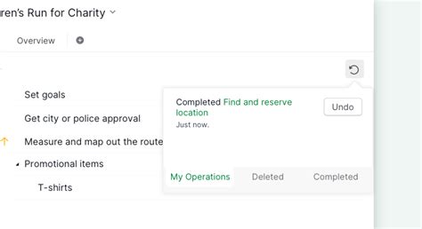Delete Tasks And Undo