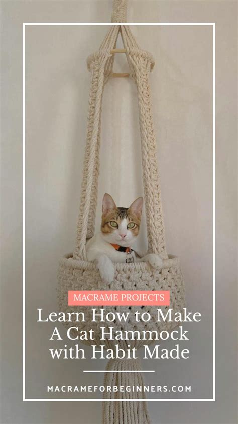 How To Make A Gorgeous Macrame Cat Hammock With Habit Made Free Easy Macrame Cat Bed Tutorial