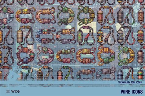 Wire Icons 2D Pixel Technology Tools and Profession Resource Bundle 2D 图标 Unity Asset Store