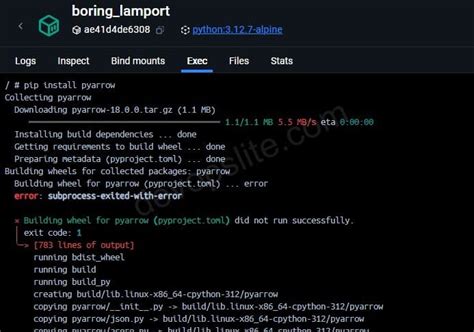 Install Pyarrow On Alpine