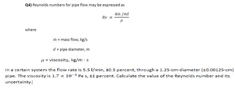 Reynolds Number Equation Using Kinematic Viscosity Kerachamp