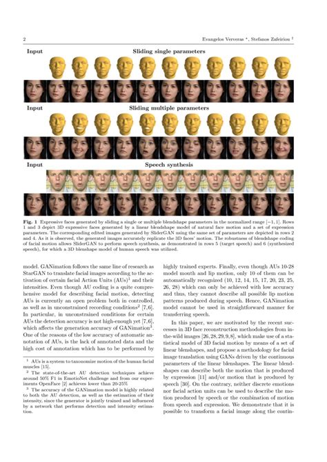 Slidergan Synthesizing Expressive Face Images By Sliding 3d Blendshape Parameters Deepai