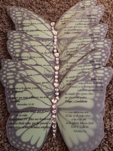 Butterfly Invitations For Quinceanera