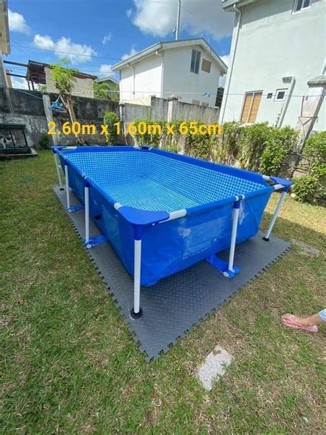 100 Original Intex 2 60 Heavy Duty Rectangular Frame Swimming Pool Portable 28271 2 60m X 1