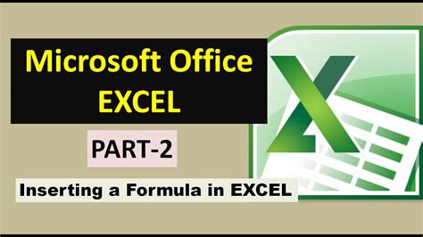 Lecture 2 Ms Excel Online Computer Course Formula Inserting In