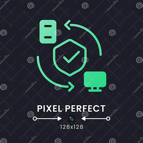 Remote Access Security Green Solid Gradient Desktop Icon On Black Stock