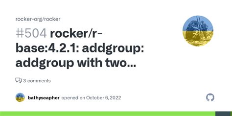 Rockerr Base421 Addgroup Addgroup With Two Arguments Is An