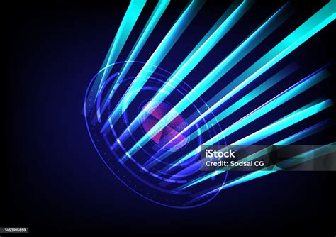 추상적인 배경 기술 서클 디지털 네트워크 통신 통신 빛 레이저 미래 벽지 벡터 일러스트 레이 션 0명에 대한 스톡 사진 및 기타 이미지 Istock