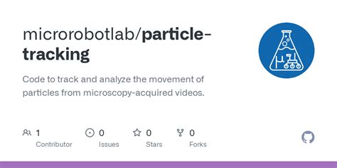 Github Microrobotlabparticle Tracking Code To Track And Analyze The Movement Of Particles