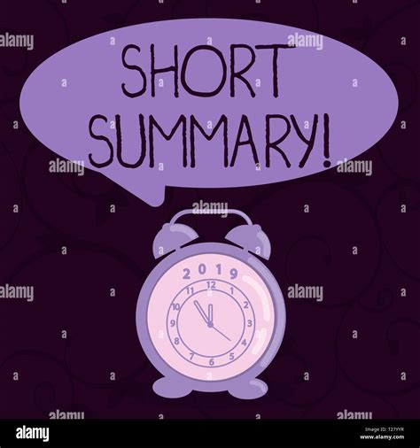 Conceptual Hand Writing Showing Short Summary Concept Meaning Brief Statement Of Main Points