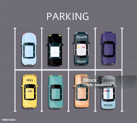 210515cartopview02simfull 주차장 상단보기 사각형 그리드 차량 공원 시스템에 주차 다채로운 자동차 하이 앵글에 대한 스톡 벡터 아트 및 기타 이미지