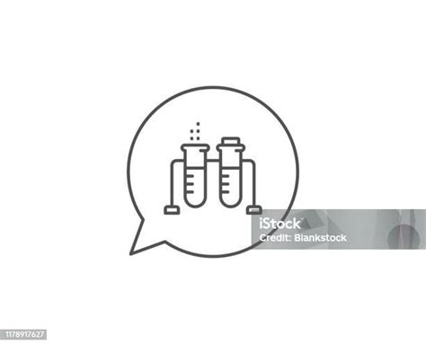 화학 비커 라인 아이콘입니다 실험실 플라스크 기호입니다 분석 벡터 건강관리와 의술에 대한 스톡 벡터 아트 및 기타 이미지