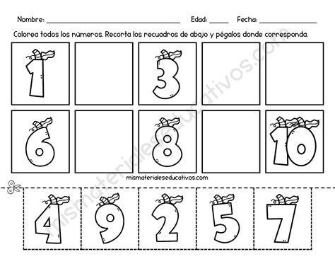 Mis Materiales Educativos Tarjetas De Números Del 1 Al 10 Para