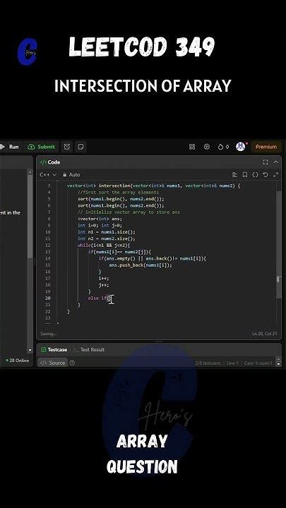 Leetcode 349 C Leetcode Leetcodesolutions Dsa Leetcode349 Youtube