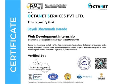 Octanetinternship Sayali Darade