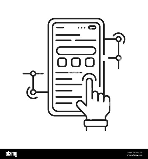 App Development Black Line Icon Process By Which A Mobile App Is Developed For Mobile Devices