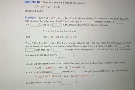 Solved Example 10 Show That There Is A Root Of The Equation