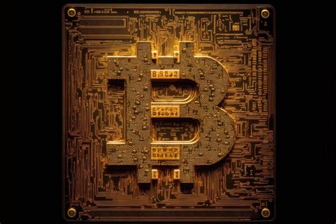 premium ai image hardware bitcoin logo on a goldplated pcb