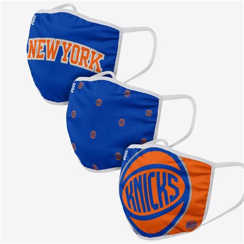 New York Knicks 3 Pack Face Cover Foco