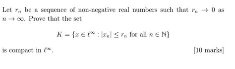 Solved Let In Be A Sequence Of Non Negative Real Numbers