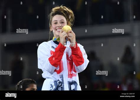 Rio De Janeiro Brazil 18th August 2016 Jade Jones Gbr With Her