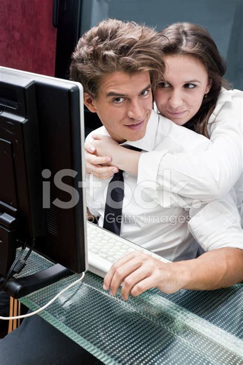 Couple In Love Using Computer Stock Photo Royalty Free Images FreeImages