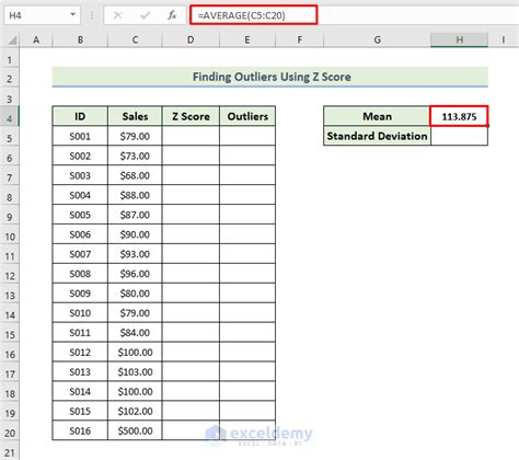 How To Find Outliers Using Z Score In Excel With Quick Steps