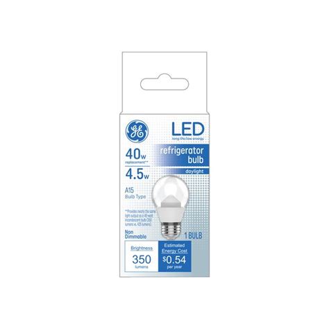 Ge Specialty A15 Led Light Bulb Refrigerator Bulb 40 Watt Replacement E26 Medium Base