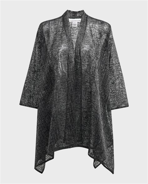Caroline Rose Plus Plus Size Metallic Sequin Mesh Cardigan Neiman Marcus