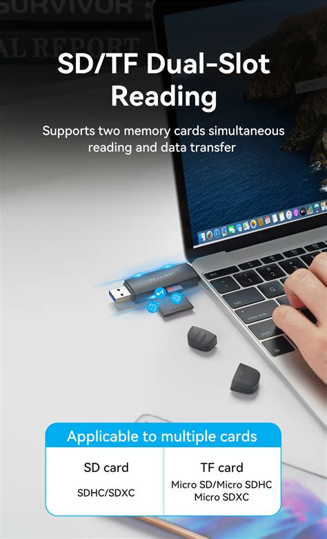 Vention Card Reader Usb 3 0 Type C 512gb Fast Transmission 2 In 1 Sd
